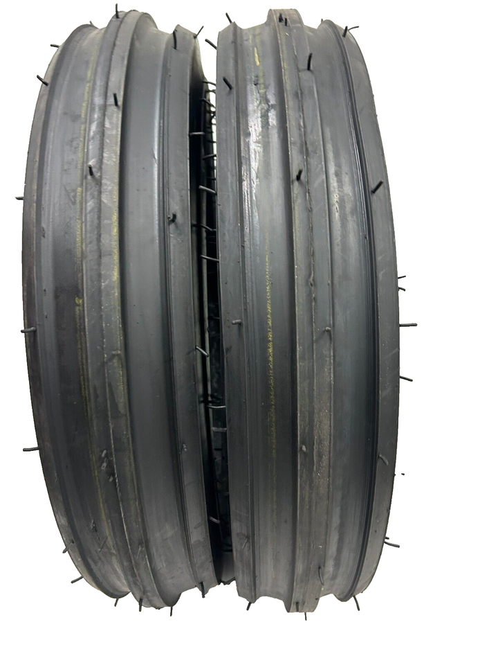 2-New 5.50-16 Tri-Rib 3 Rib Front Tractor Tire 6 PLY 5.50x16 Tubeless ...