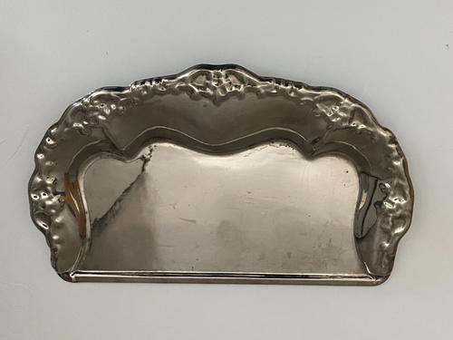 Vintage Silver Tone Crumb Catcher Dust Pan Table Sweeper Tray | eBay