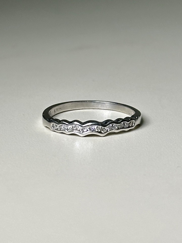 Solid Platinum Band Ring & Approx .20 Ct Natural Diamonds, Sz 5 | eBay