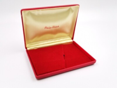 Philip Watch Box N.175 Red Plastic Velvet And Satin Vintage | eBay