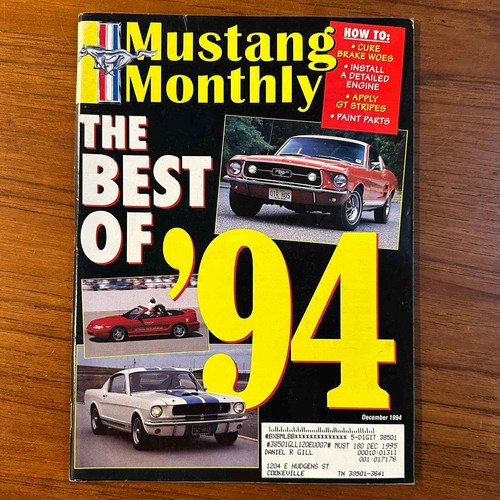 Mustang Montlly Magazine Dec 1994 Best of '94 | eBay