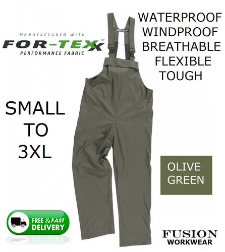 WATERPROOF BIB AND BRACE,XS-XXXL,BREATHABLE,TROUSERS,COVERALL,FARM,WORK ...