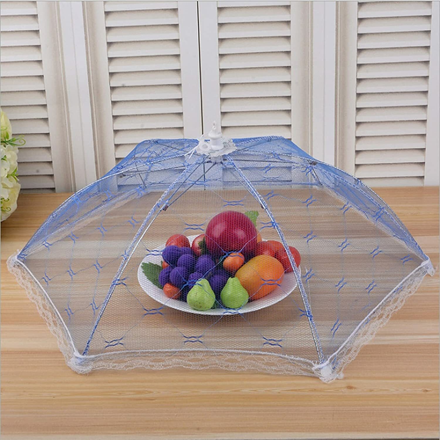 60cm Food Cover Net Foldable outdoor Mesh Umbrella Insect Fly Lace Net ...