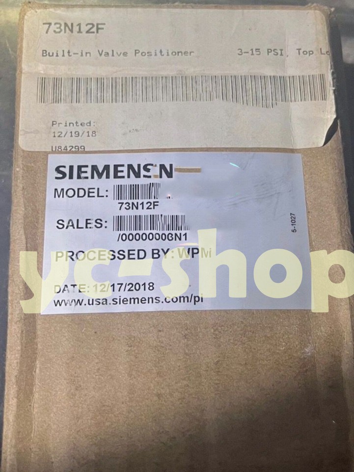 New Siemens 73N12F Valve Positioner Fast Shipping via FedEx or DHL | eBay