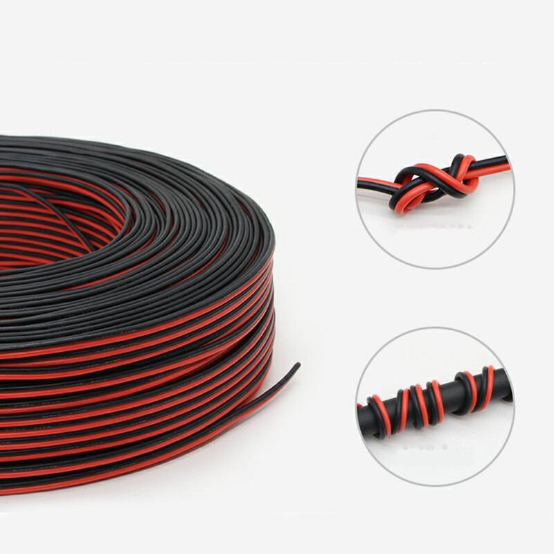 Flexible Silicone Cable Wire Stranded 8AWG~28AWG Black/Red Double ...