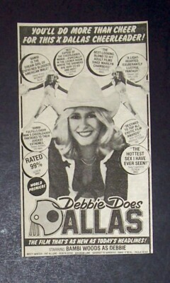 Debbie Does Dallas Bambi Woods Premiere 1978 Mini Poster Type X-Rated ...