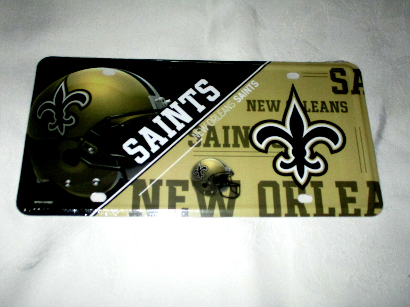 NEW ORLEANS SAINTS METAL LICENSE PLATE #02 - NEW | eBay