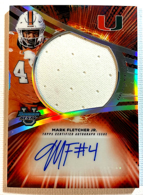 2025 Bowman's Best U Mark Fletcher Jr. GU Jersey Refractor Auto Relic ...