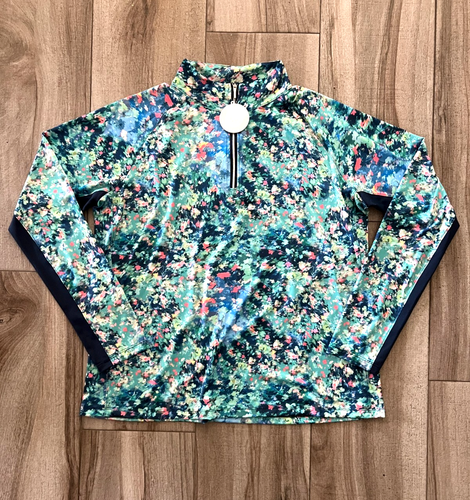 New Lady Hagen 1/4 Zip Floral Golf Tennis Athletic Sporty UPF 50+ Top ...