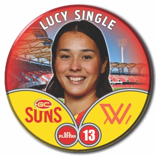 2023 AFLW S7 Gold Coast Suns Player Badge - SINGLE, Lucy | eBay Australia