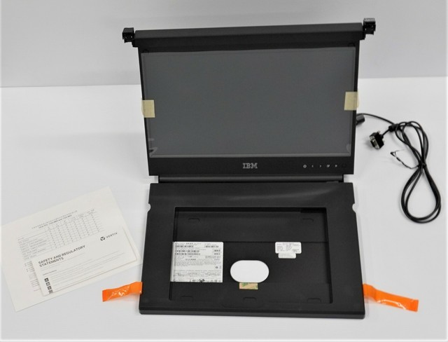 IBM 7316-tf4 18.5" LCD Monitor Keyboard Mouse Rack Console Rackmount 1u ...