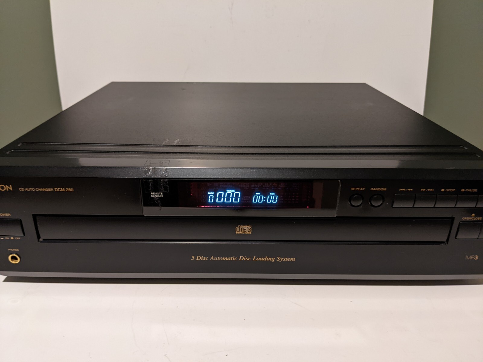 Denon DCM-280 5 Disc CD Changer Player No Remote Excellent Condition ...