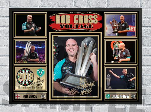Rob Cross Voltage PDC Darts A4/A3 Memorabilia/Collectable signed #287 ...