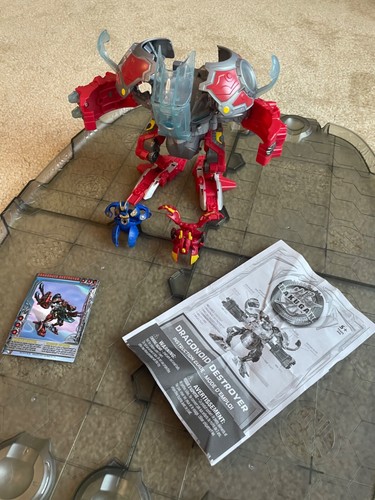 Bakugan Pyrus Dragonoid Destroyer Commandix & Ability Card Mechtanium ...