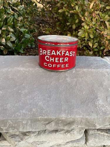 Vintage Breakfast Cheer Metal 1 Pound Coffee Can With Lid - NICE!! | eBay