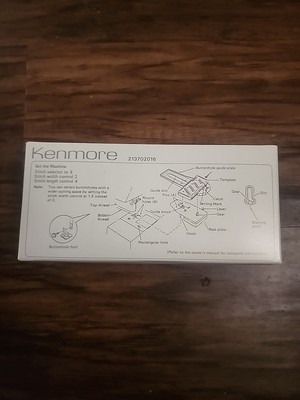 Kenmore 213702016 - Buttonhole Button Maker Attachment for Sewing ...