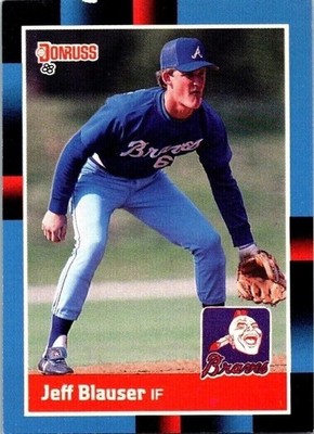 Jeffrey Michael Blauser Atlanta Braves 513 Donruss 1987 Baseball Card ...