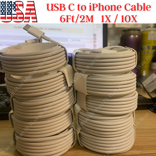 Lot USB C to iPhone Cables 2M For iPhone 14 13 12 11 XR 8 PD Fast ...