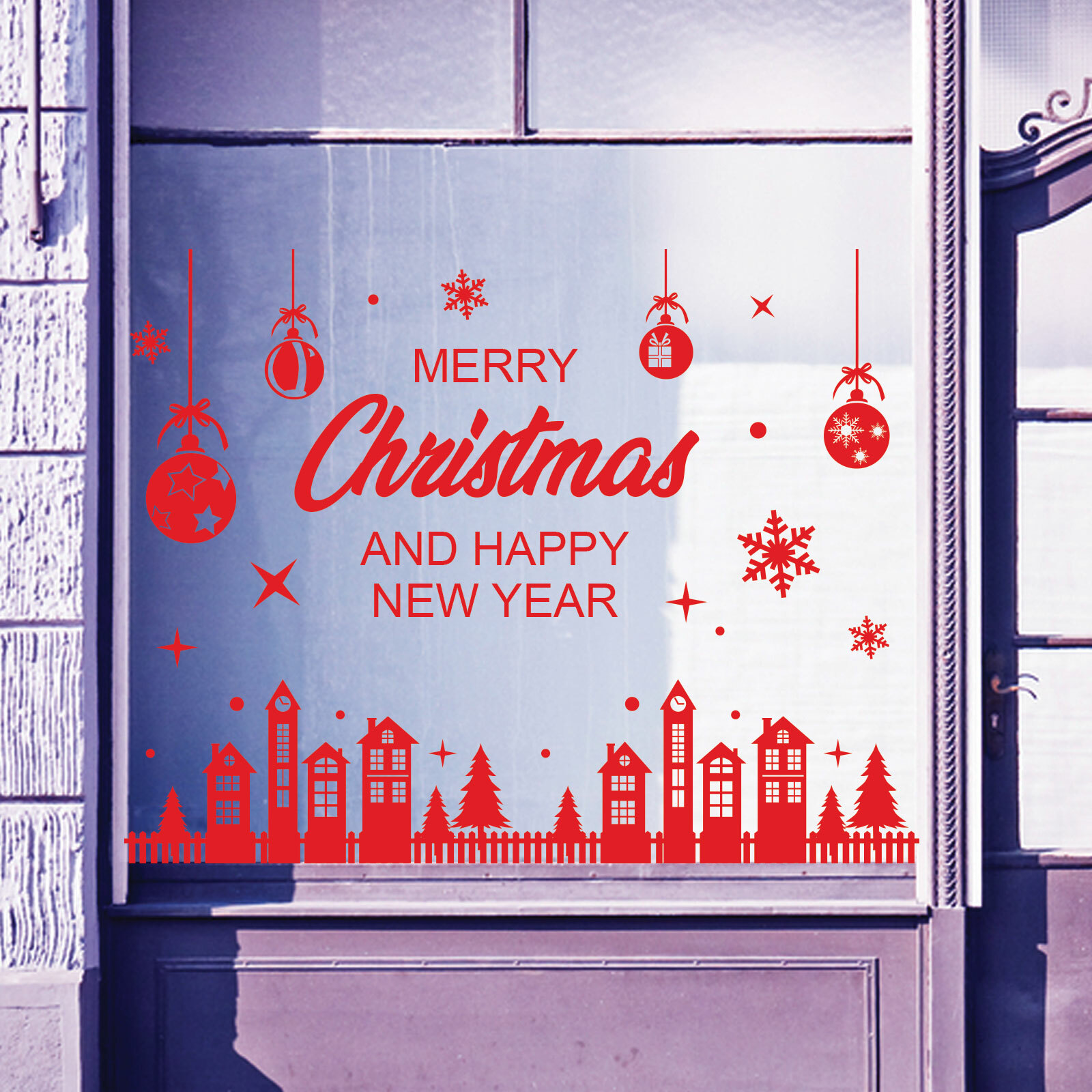 Christmas Shop Window Stickers Decals Display Xmas Wall Stickers ...