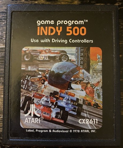 INDY 500 Atari 2600 CX2611 1978 Vintage Video Game Cartridge FREE ...