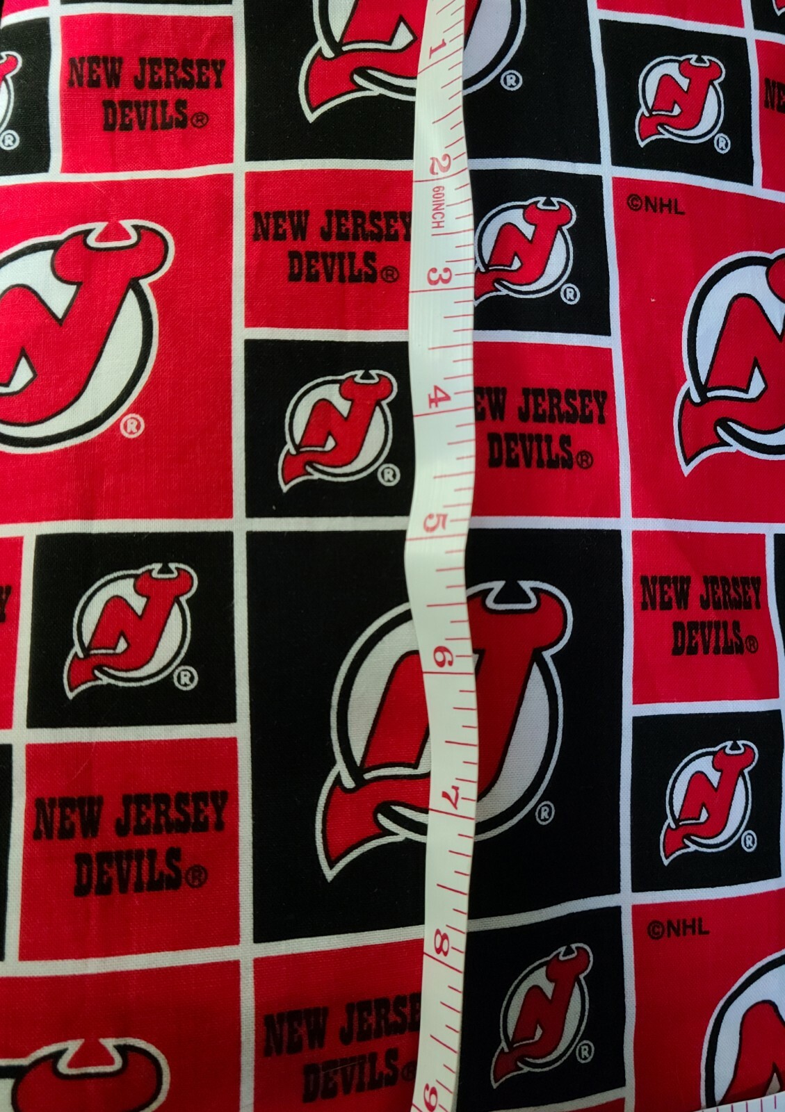 Fabric Square 2pc 10"×10" New Jersey Devils 100% Cotton Diy mask | eBay