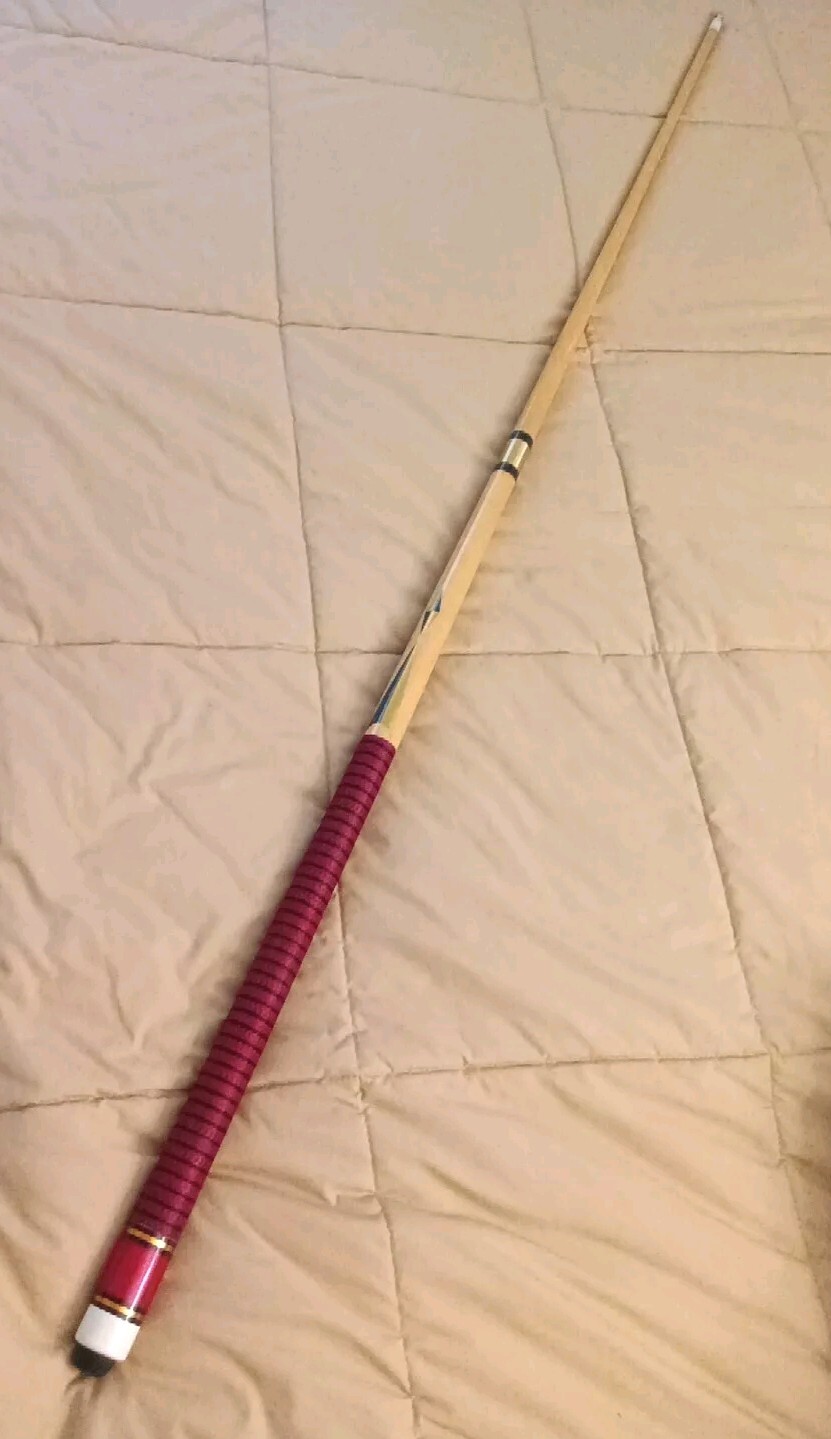 22 oz Pool Cue Stick 57" Red Wrap Ace Of Spades Tip Nice | eBay