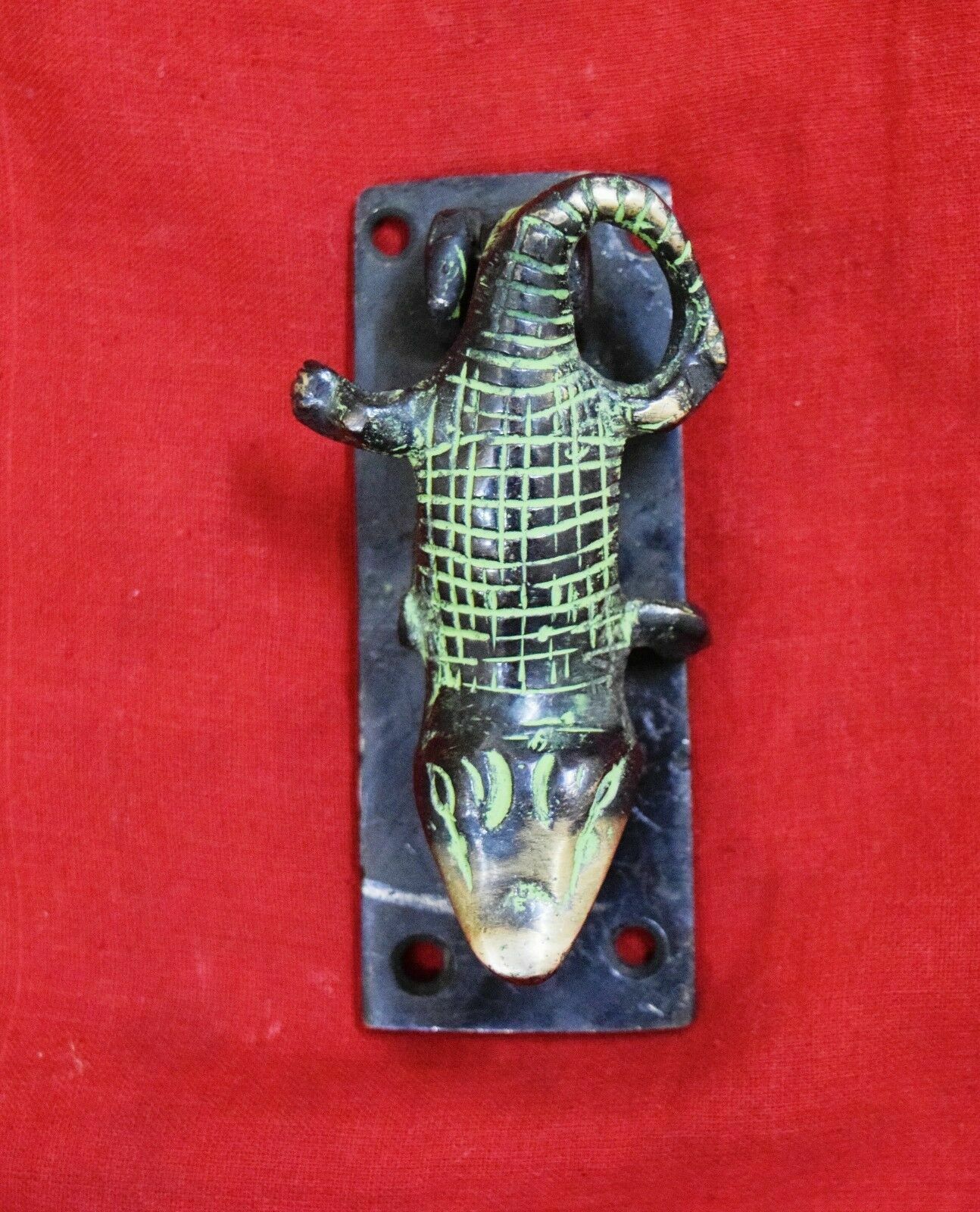 Crocodile Door Knocker Door Bell Brass Amazon Alligator Lizard Shape ...