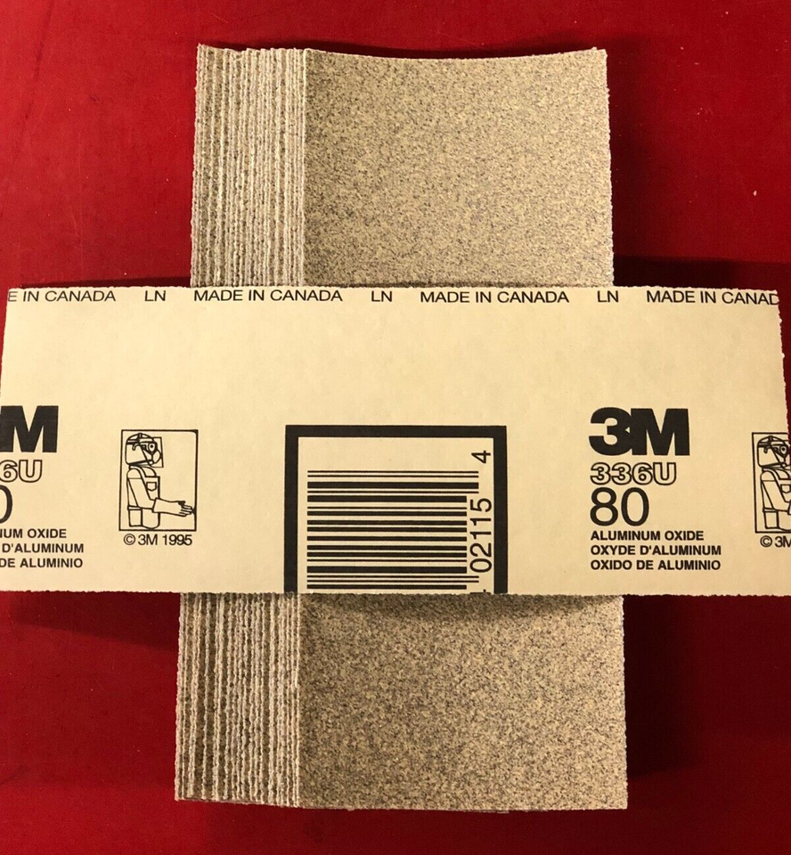 (25) SHEETS 3M PERFORMANCE SANDPAPER 3-2/3" x 9" AUTOMOTIVE 80 GRIT ...
