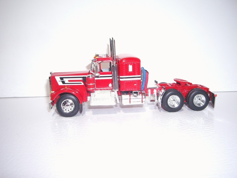 DCP FIRST GEAR 1/64 RED WITH STRIPES KENWORTH W900A WITH 36" SLEEPER | eBay