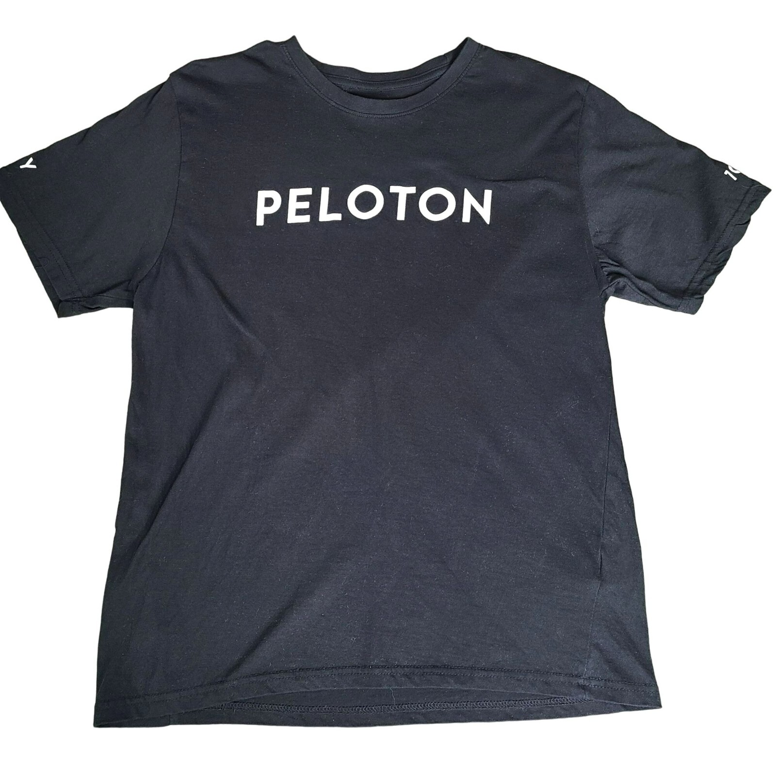 Peloton Shirt Adult Medium Black Short Sleeve Century 100% Cotton ...