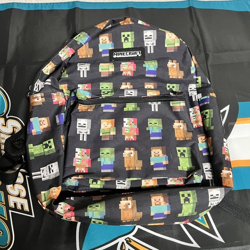 MINECRAFT Kids 16" Backpack Gamer School Weekend Book Bag Lightweight ...