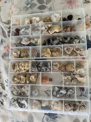 Lot of Rare Gems, Minerals, Crystals, & Rocks w/ Display Cases | eBay