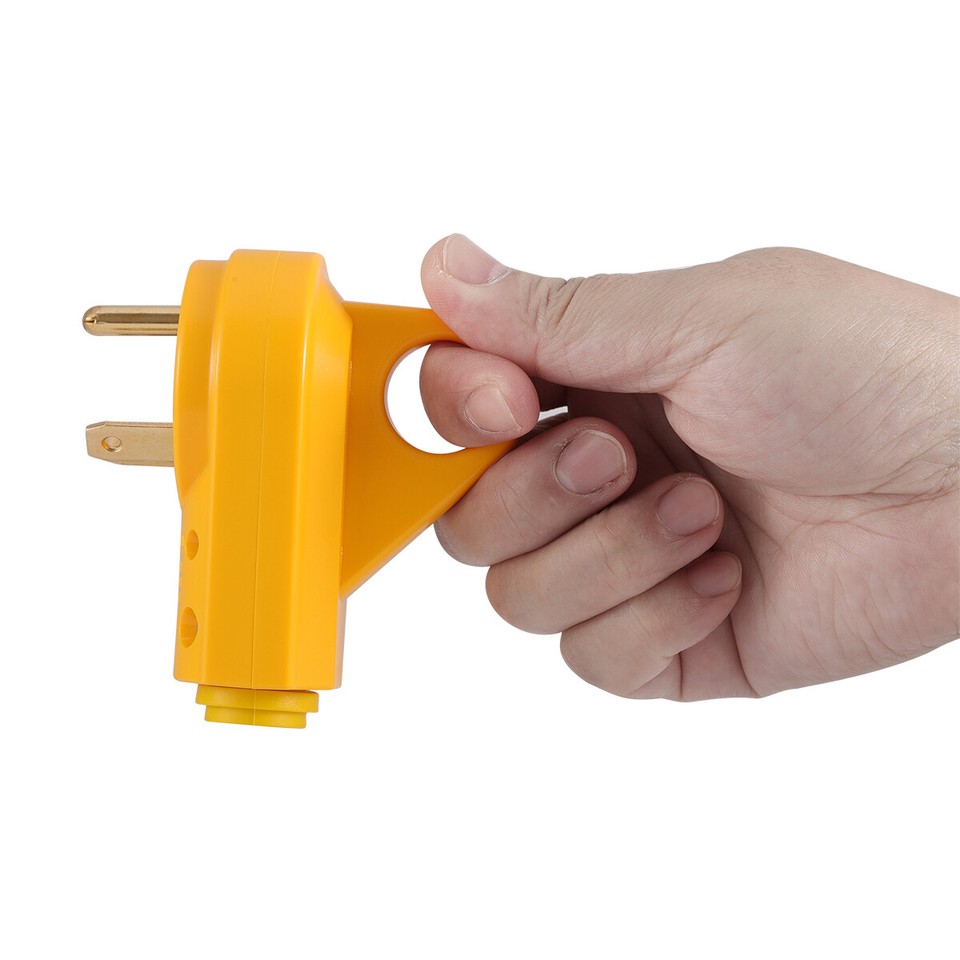 RV Heavy Duty 125V 30Amp Male Plug Replacement Yellow Grip Handle For ...