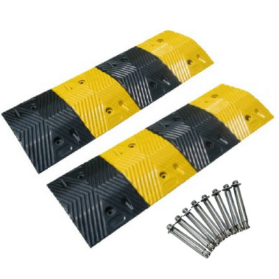 Pair of 60T 1m Rubber Speed Bump Hump Modular Speed Humps Road Hump w ...