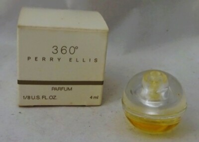 Vintage Perry Ellis 360 Women PURE Parfum Splash MINI 1/8oz 4ml With ...