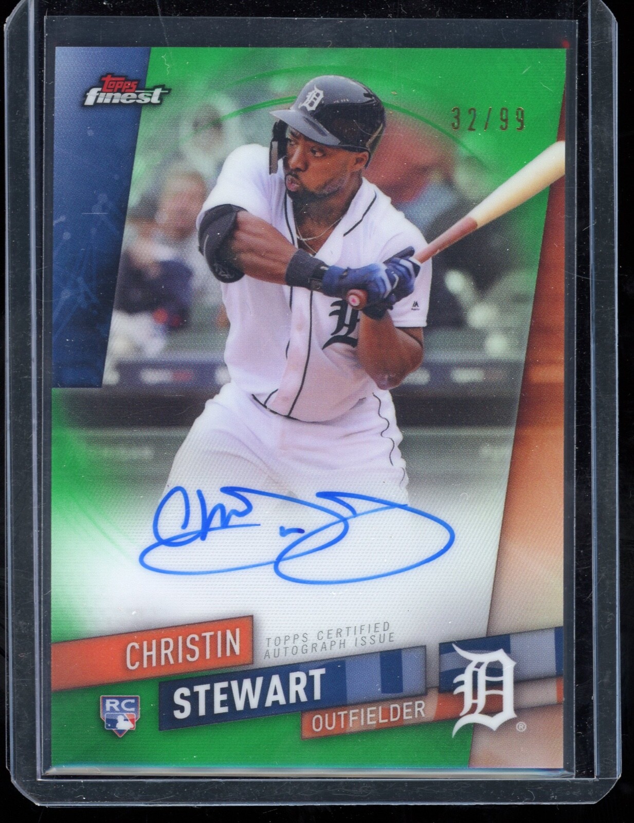 2019 Topps Finest - Autographs Christin Stewart #FA-CST Green Refractor ...
