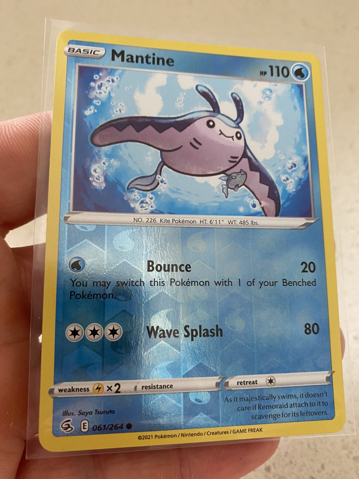 Pokemon MANTINE Reverse Holo Rare Fusion Strike 061/264 | eBay Australia