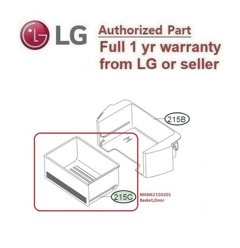 LG GENUINE PART #MAN62150201 LG FRIDGE SLIDE IN ICE BASKET GS-B680PL GS ...