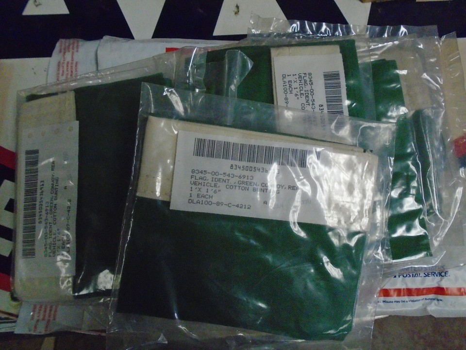 Military Convoy Signal Flag Combat Vehicle Green 13 per lot | eBay