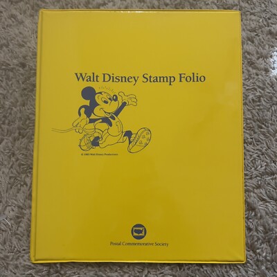 WALT DISNEY STAMP FOLIO COLLECTOR'S ITEM WITH MINT AND USED STAMPS ...