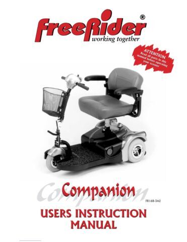 FREERIDER - MOBILITY SCOOTER - OWNERS MANUAL- PRINTED TO ORDER | eBay UK