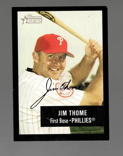 2003 Bowman Heritage #155 Jim Thome Facsimile Signature NM/Mint | eBay