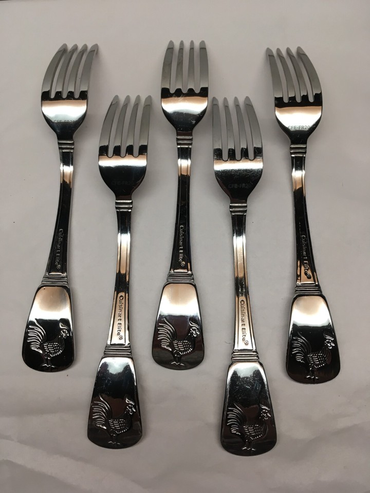Cuisinart Elite French Rooster Stainless Flatware - Choice | eBay