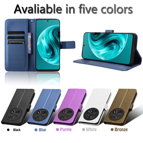 For Huawei nova 12i, Luxury Shockproof Matte Cover Flip Leather Wallet ...