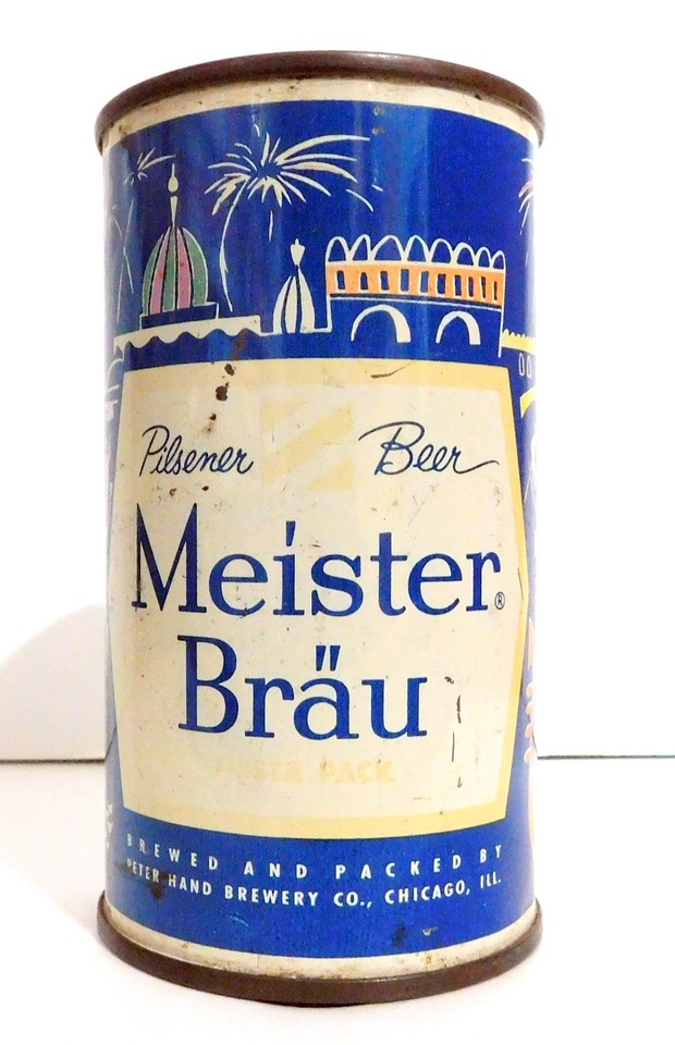Tough Meister Brau Fiesta Country can ITALY. 1954 Peter Hand Chicago ...