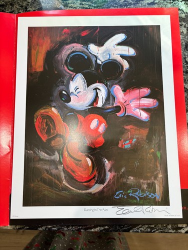 MICKEY MOUSE Signed Lithograph - Dancing in the Rain - Eric Robison ...