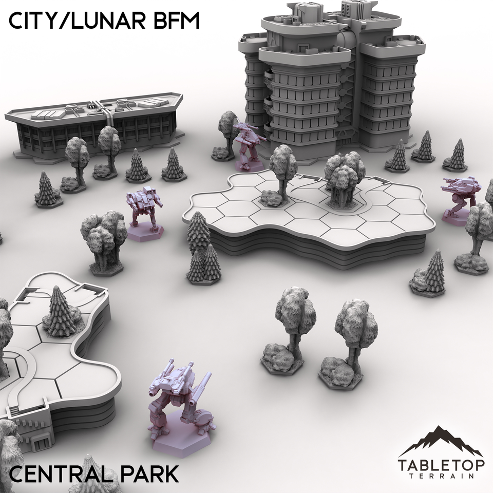 HEXTECH City/Lunar BFM - City Map Pack - Small Scale Mech Wargames 6mm ...