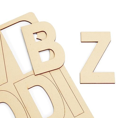 83 Piece Wooden Letters for Crafts, 4-Inch Alphabet Cutouts for DIY ...