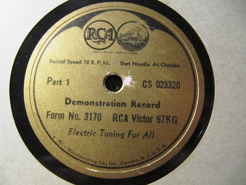 1938 RAY NOBLE RCA VICTOR 97KG Radio DEMONSTRATION RECORD Phonograph ...