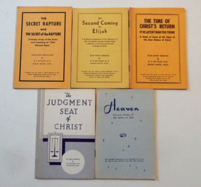 VTG Lot of 5 Booklets on Prophecy End Times Bible by M. R. DeHaan Radio ...